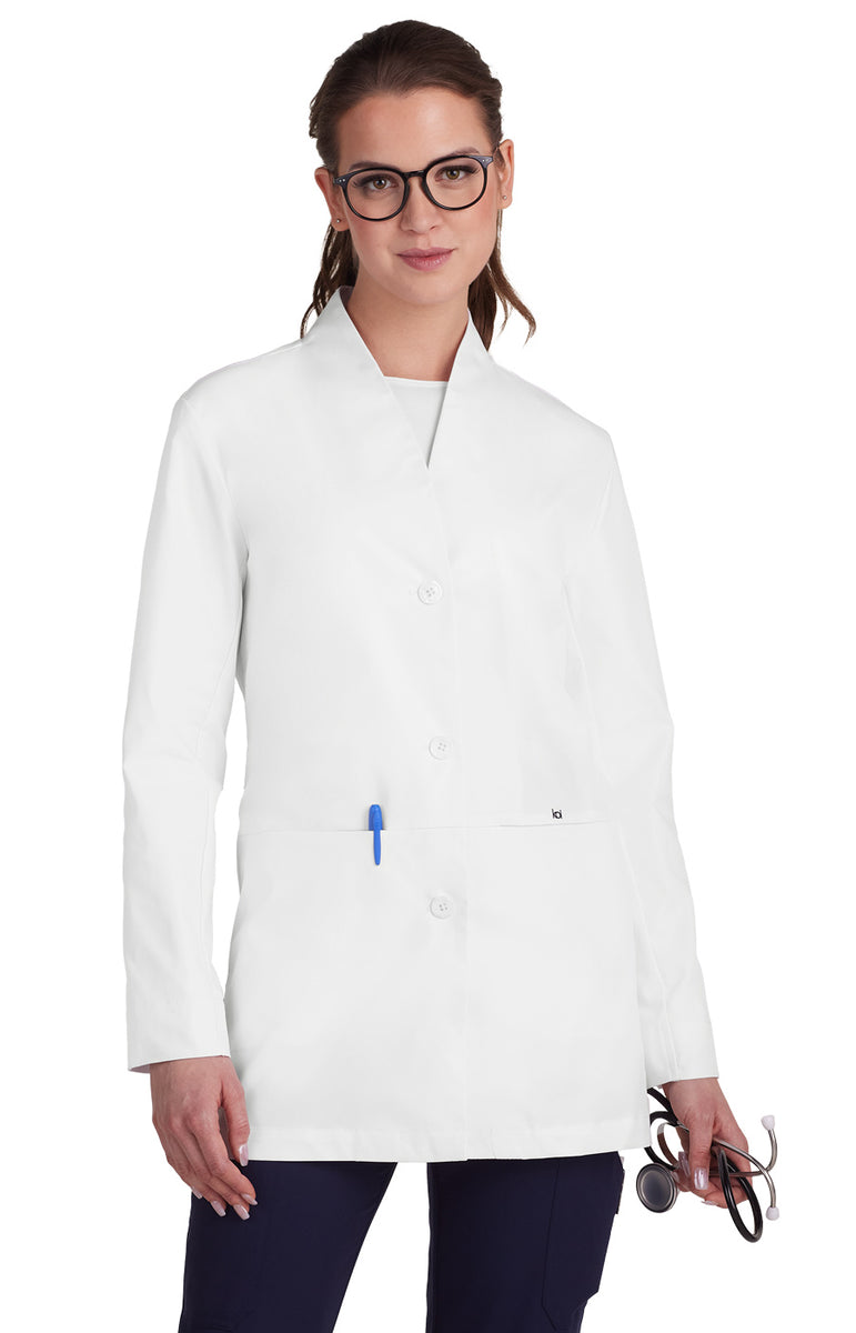 koi Scrubs Essentials Care Women's 4-Pocket Stretch Lab Coat – koihappiness