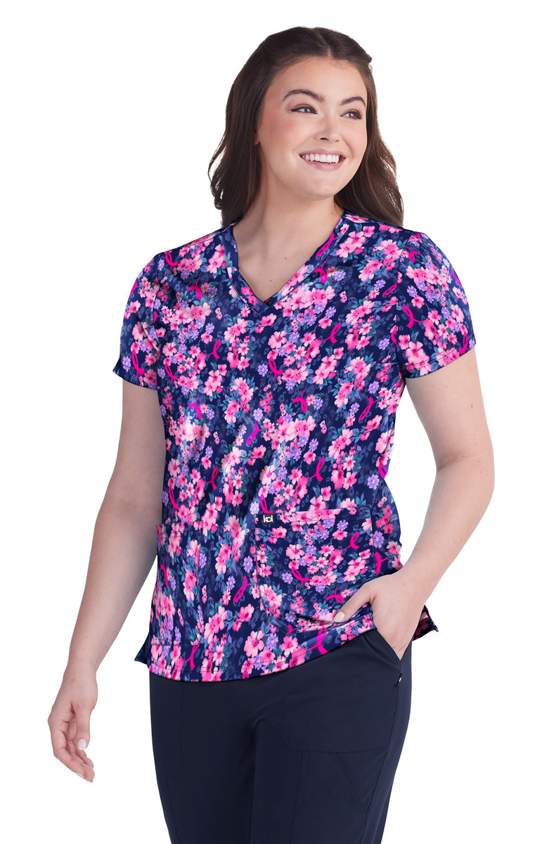Early Energy Women's 2-Pocket Breast Cancer Scrub Top – koihappiness